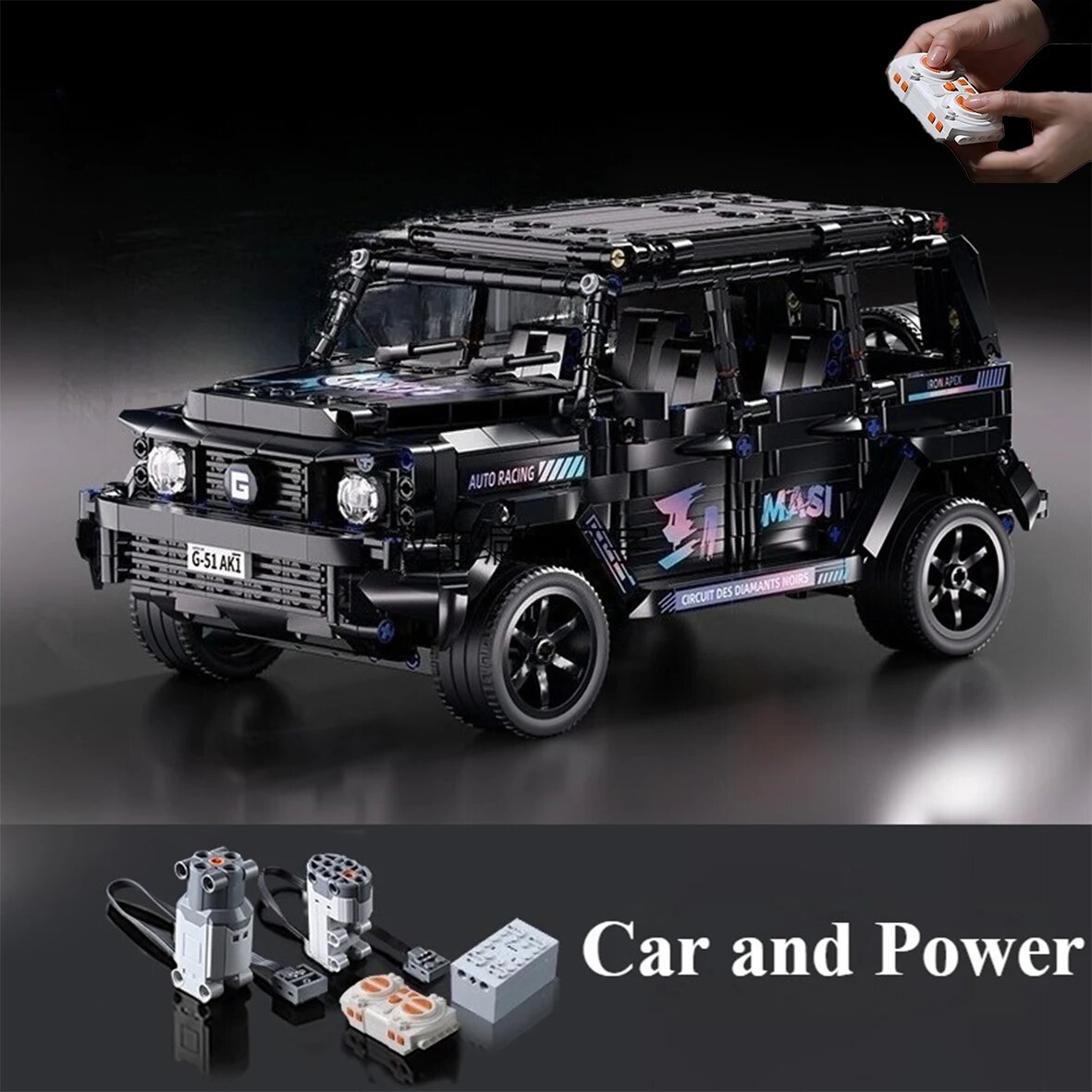 Радиоуправляемый конструктор автомобиля B car and power, черный