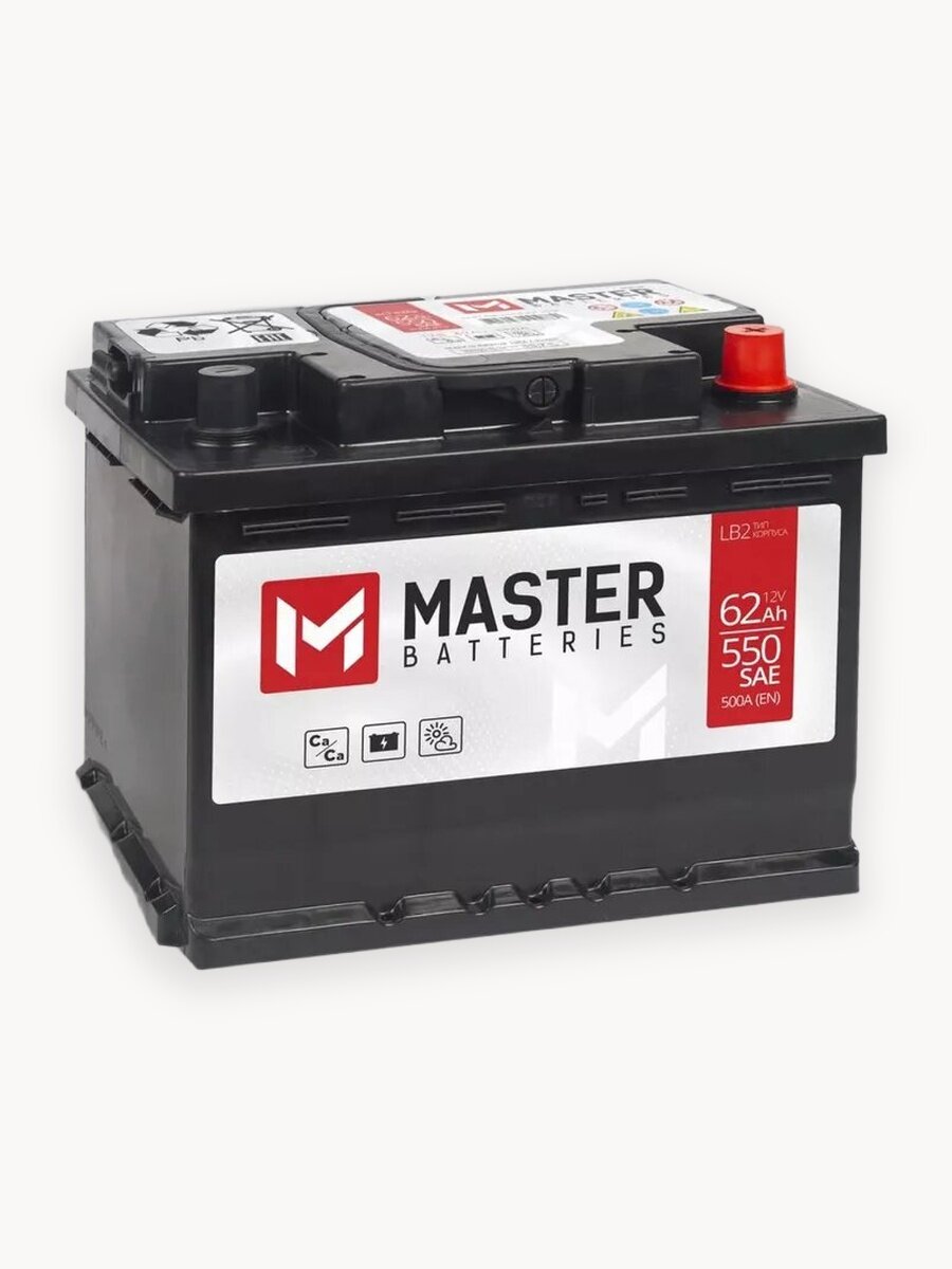 Аккумулятор автомобильный 62 Ач обратная полярность 550 А