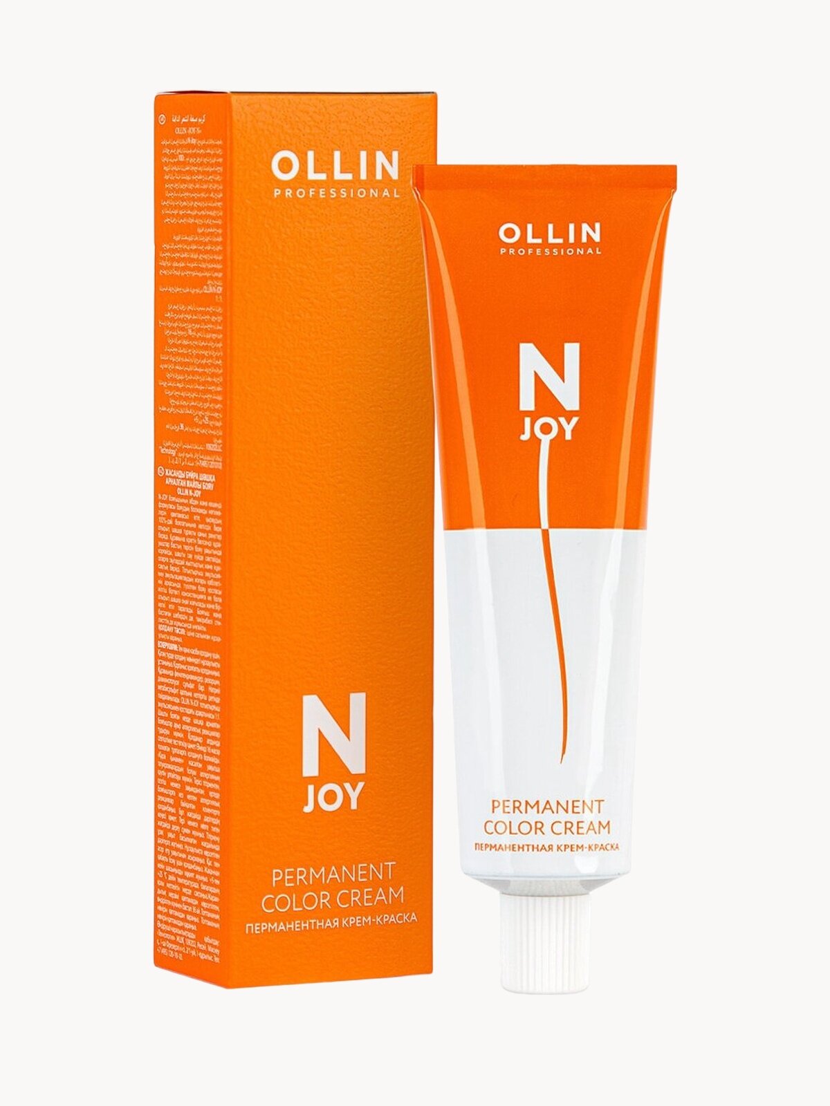 OLLIN Professional Стойкая крем-краска для волос N-Joy Color Cream, 7/37 русый золотисто-коричневый, 100 мл
