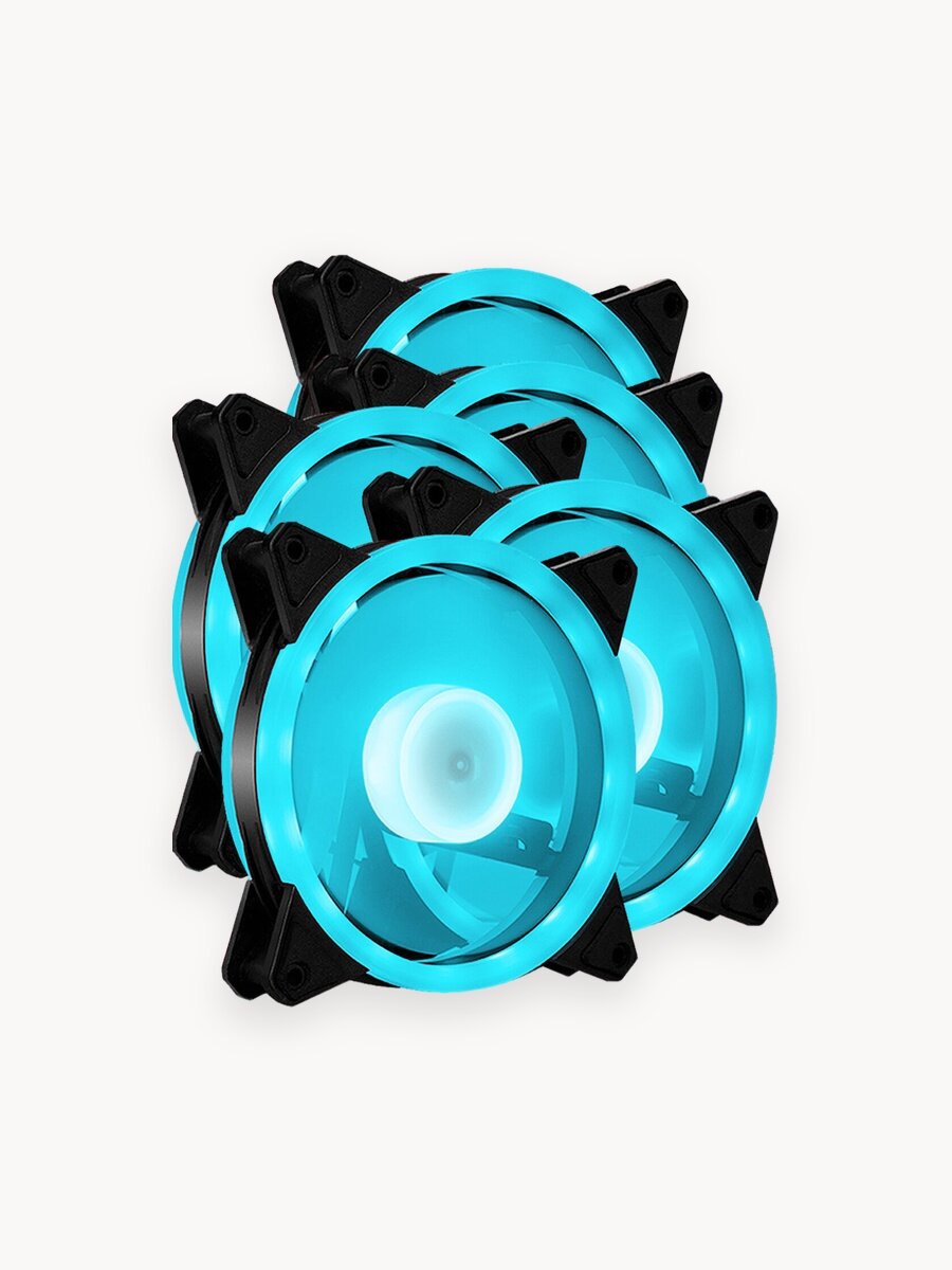 Вентилятор для корпуса компьютера *5 шт, RGB вентилятор для корпуса 120ммх120мм