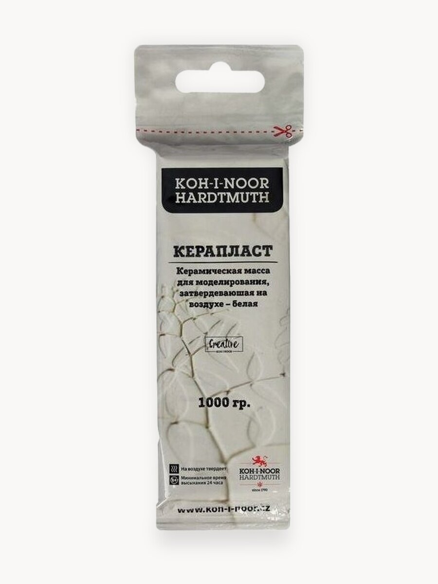 Koh-I-Noor Керамическая масса "Keraplast", 1000 г, белая