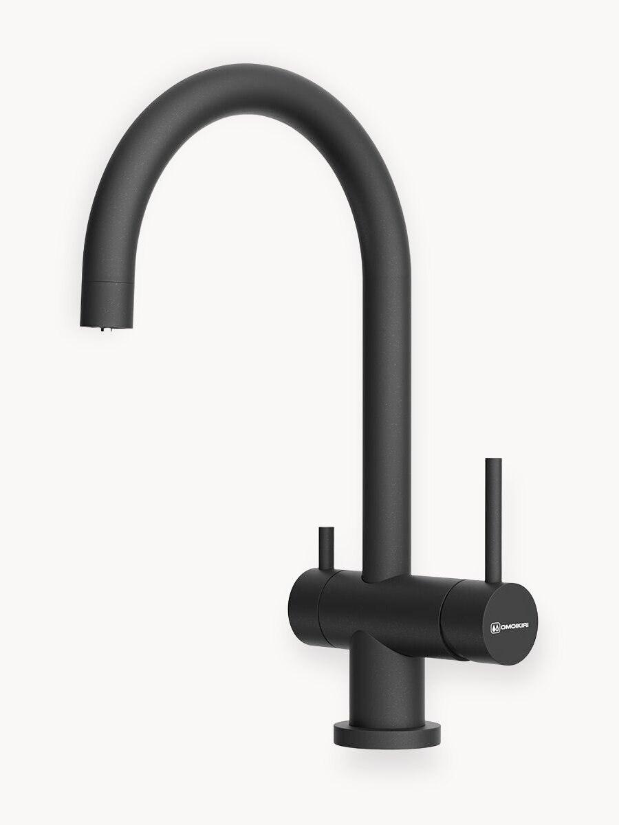 Смеситель для кухни OMOIKIRI Yamada-P-BL с подключением фильтра / черный