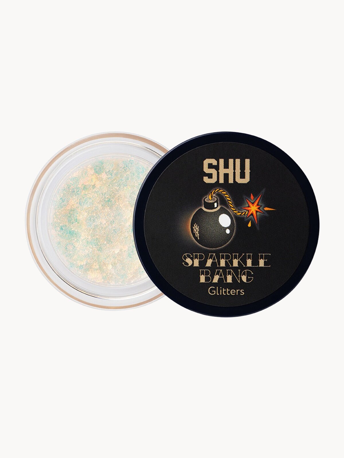 SHU Глиттер для макияжа лица и тела блестки SPARKLE BANG №132 дуохромный золотой
