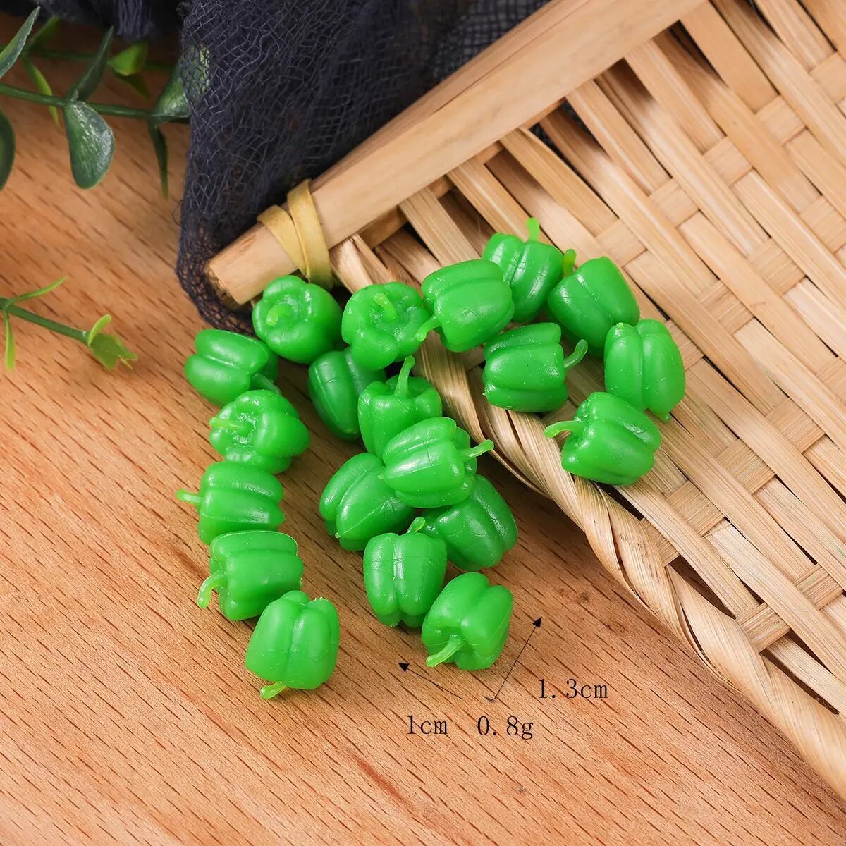 Миниатюрные овощи из ПВХ для кукол 1.3cm Green Pepper