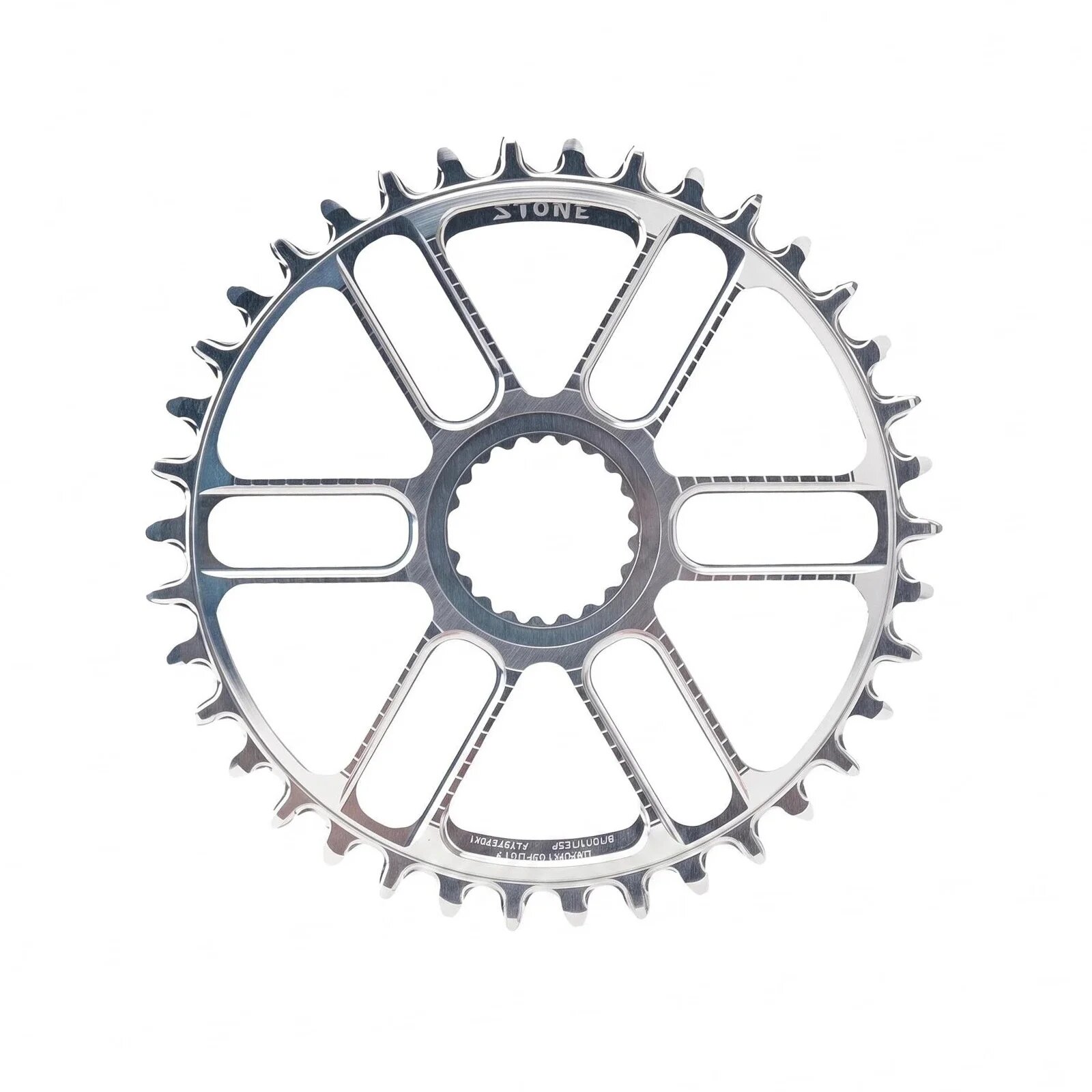 Каменная передняя звездочка DJC Components 30T 32 34 36 38T 40T черная для 32T, round hollow silver