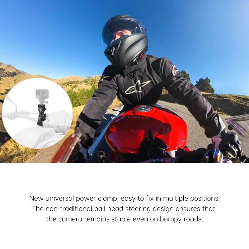 Insta360 X4 сверхмощный зажим для руля мотоцикла, суперзажим, крепление с когтями для Ace Pro X3 GoPro 12 11 10 DJI Action 4, аксессуар