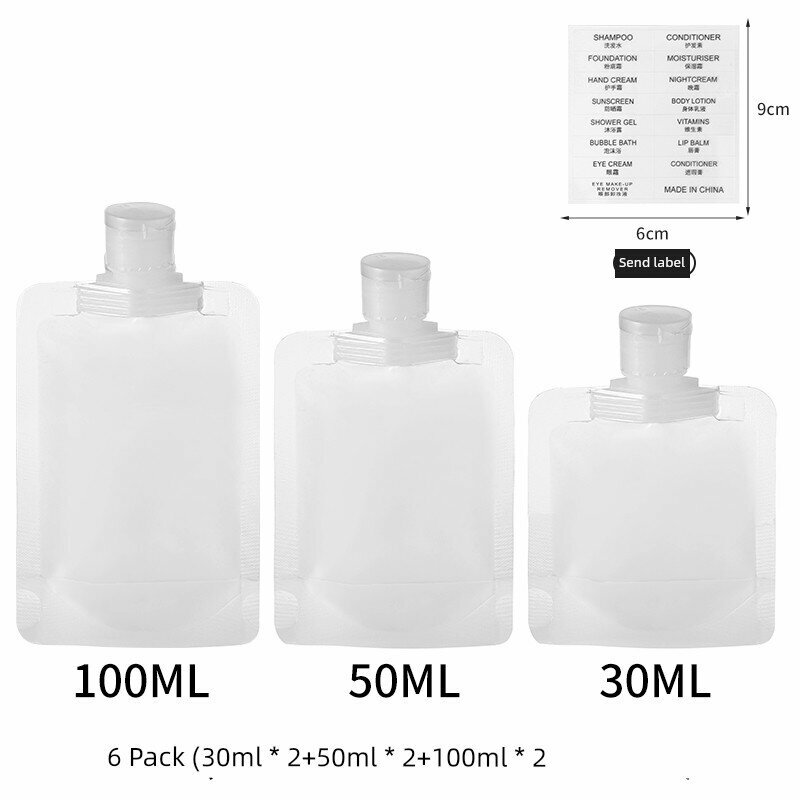 Многоразовые дорожные флаконы, портативные одноразовые флаконы для шампуня, лосьона, косметики, геля для душа,