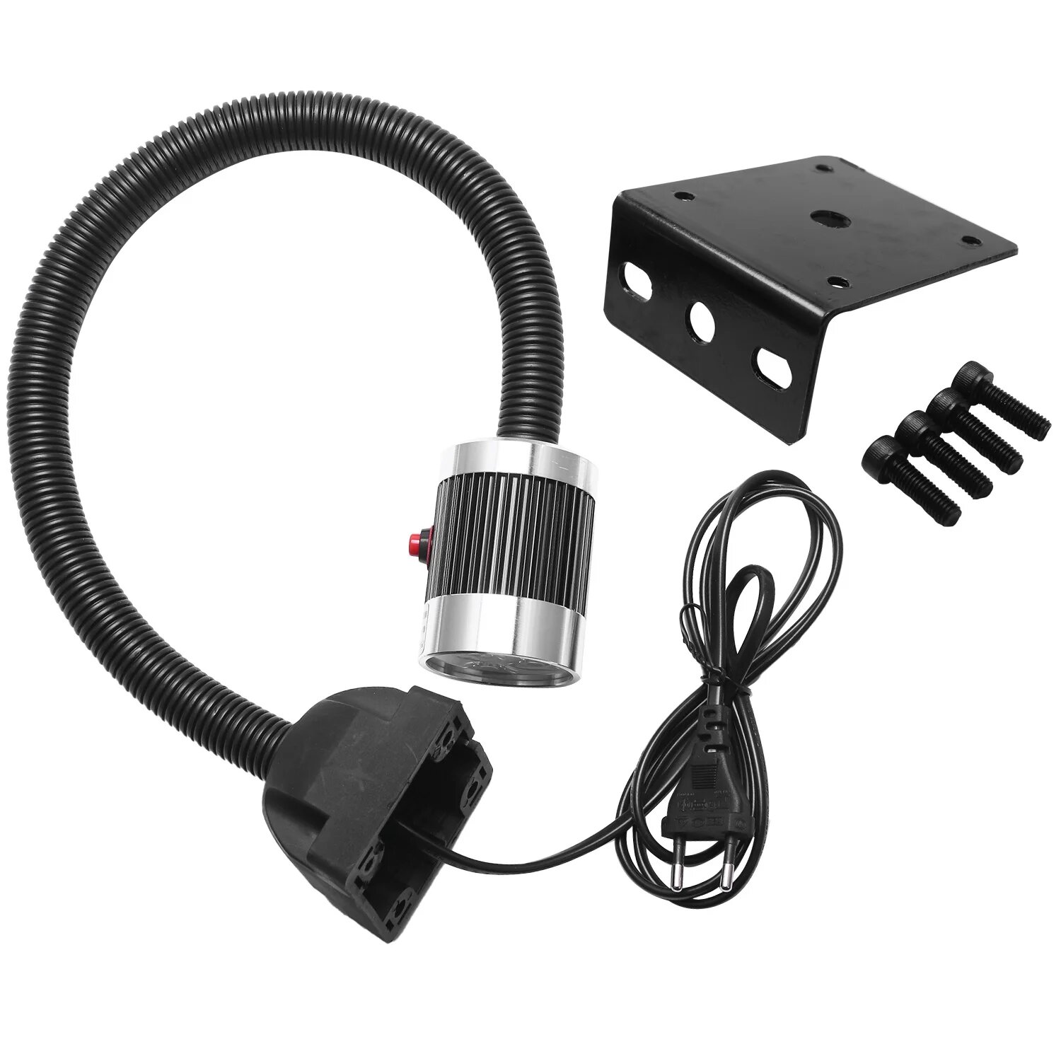 Новая светодиодная рабочая лампа 220 В 9 Вт, 50 см, промышленный станок с ЧПУ на гибкой стойке, токарный станок, фрезерный станок, рабочий свет, вилка европейского стандарта