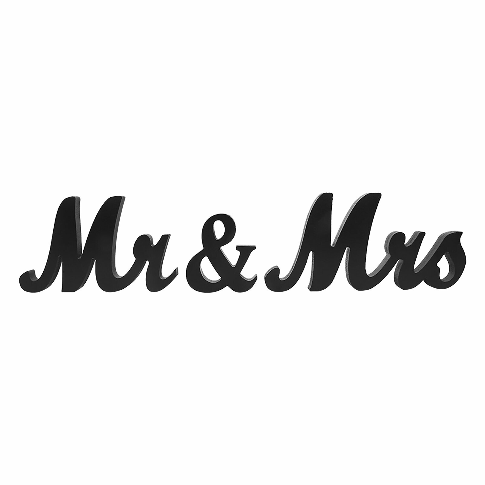 Деревянная табличка с надписью Mr & Mrs Wood Plaque для дома, свадьбы, декоративные буквы, чёрный цвет