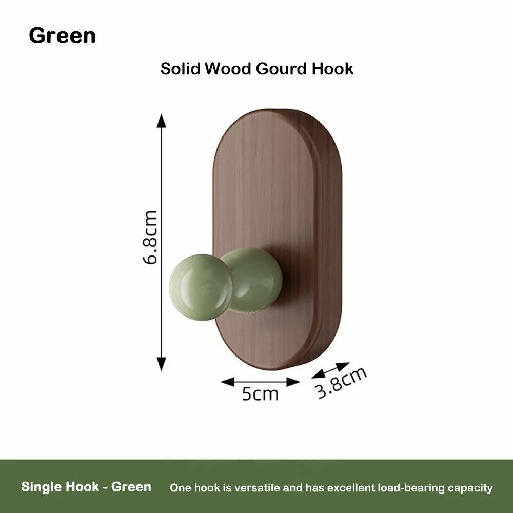 Деревянный крючок для полотенец Green