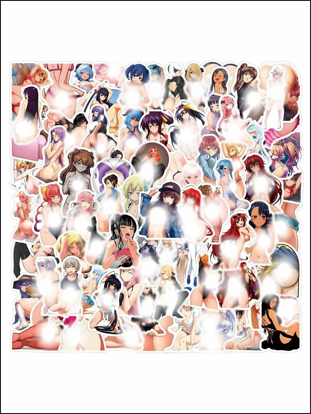 Эксклюзивный комплект из 110 виниловых стикеров Waifu