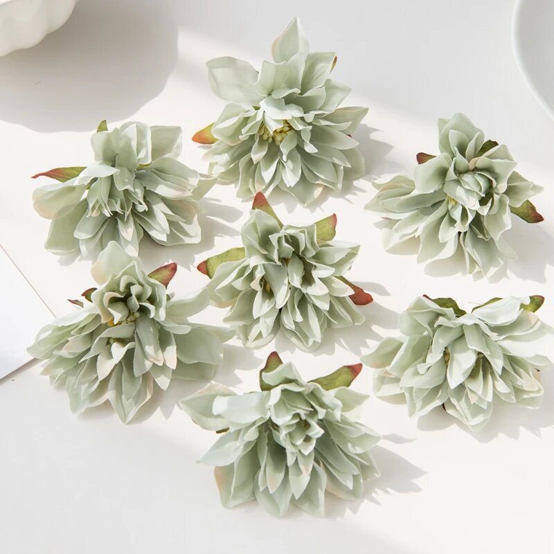 Искусственные цветы шелковые герберы 20 шт. 20 pieces, светло-зеленый