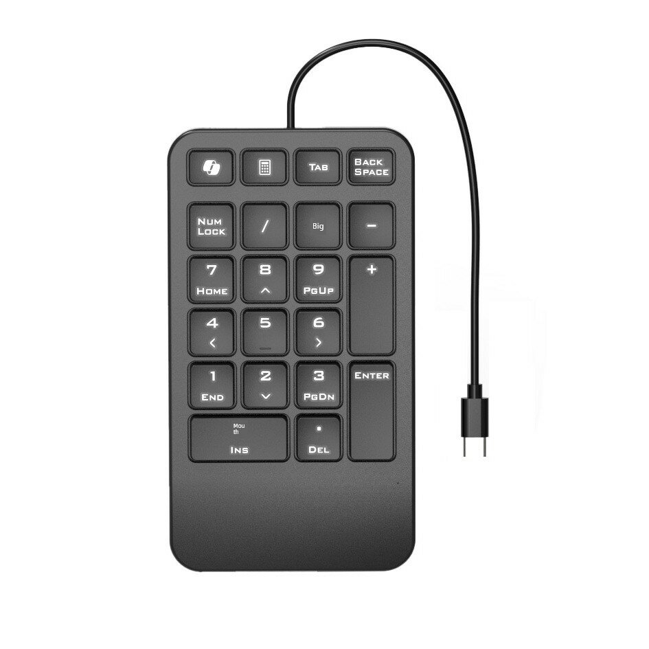 Беспроводная цифровая клавиатура для ноутбука, USB-клавиатура с проводным подключением, цифровые клавиши для