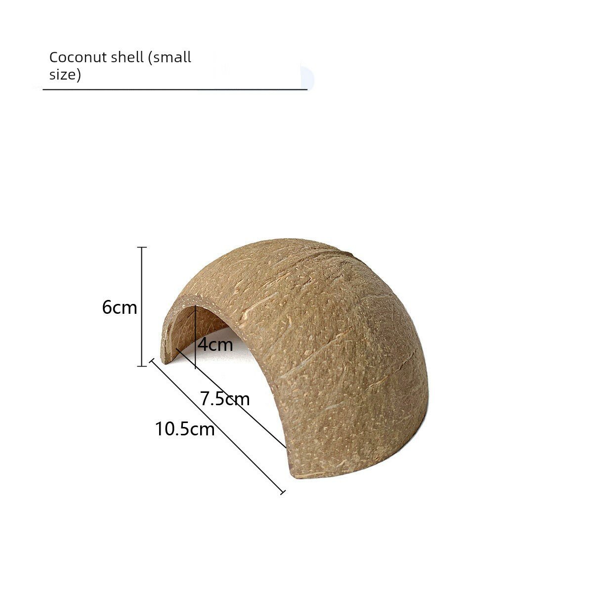 Натуральное укрытие из кокосовой скорлупы для гекконов, ящериц, пауков, змей, скорпионов, хомяков, мотыльков,