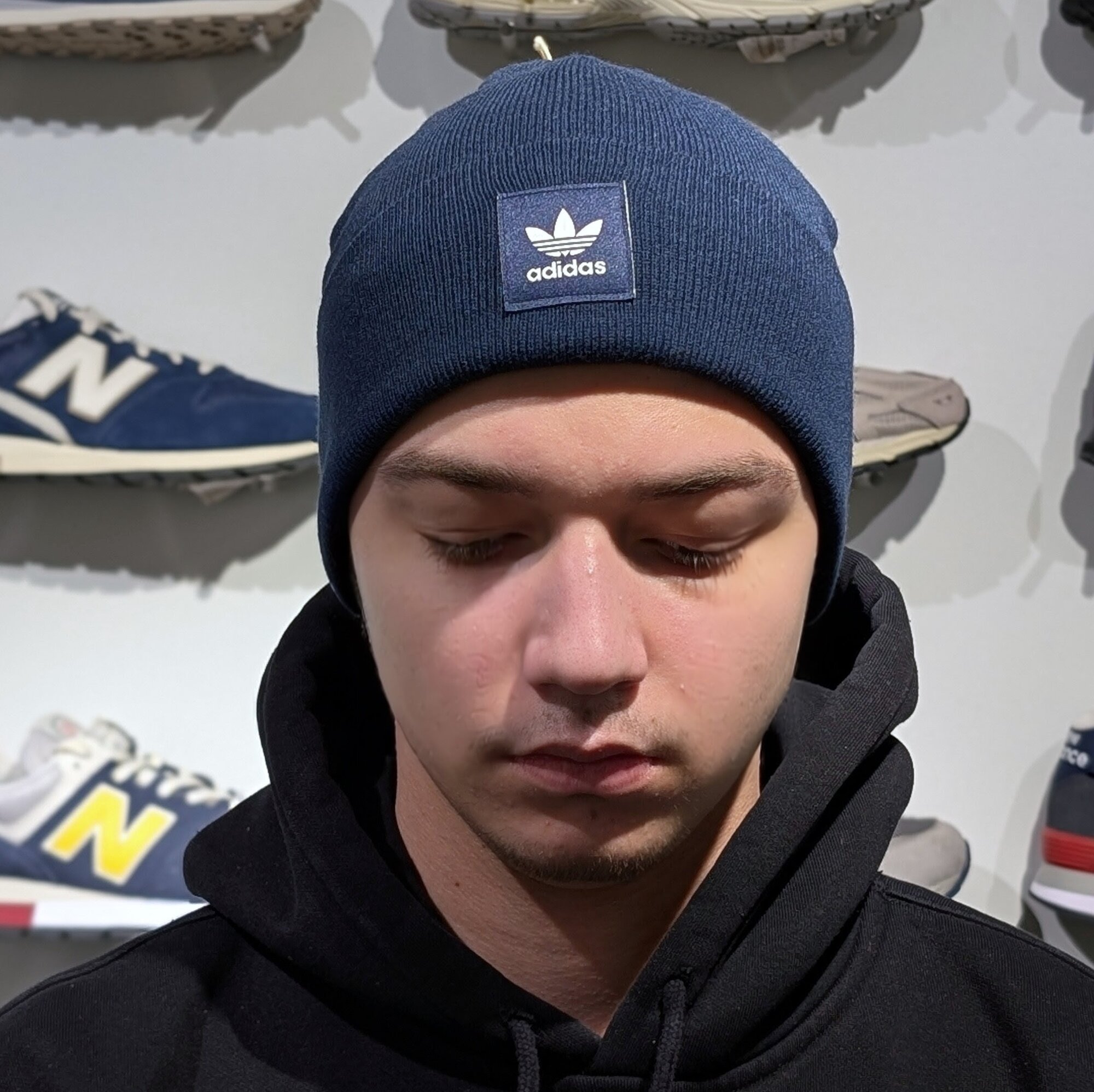 Шапка-бини adidas Originals для мужчин, размер 46-50, navy — фото 1
