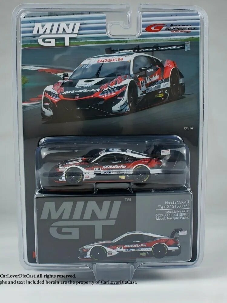 Машинка TSM MINI GT 1/64 #992 Honda NSX-GT Type S GT500 #64 2003 Blister Packaging Die-cast Alloy Car Model Collection Toy Gift