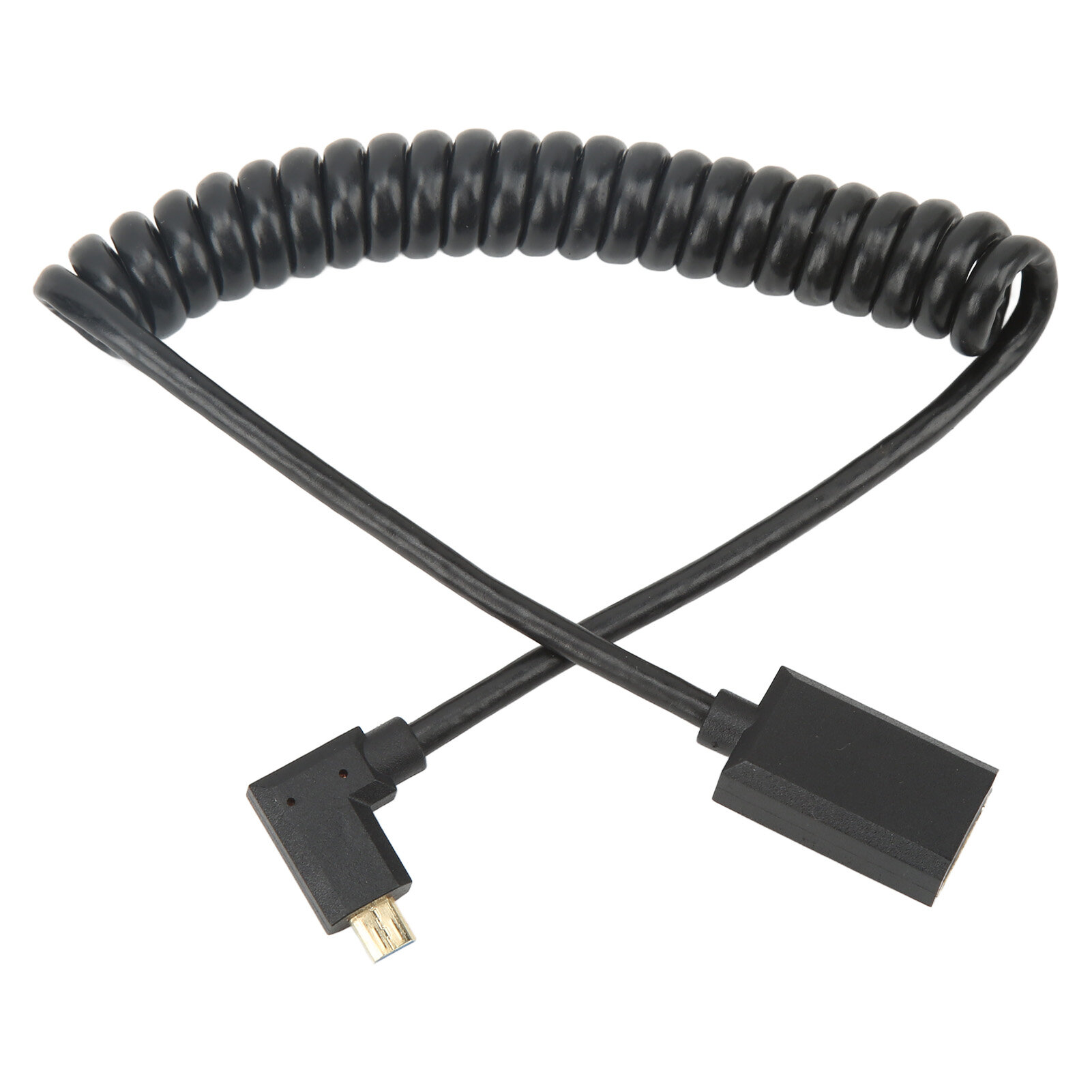 Кабель Micro HDMI-HDMI 8K 60 Гц с пружинным дизайном, тонкий OD4.0, длина 1.2 м, угол 90°, для камеры, планшета и телевизора