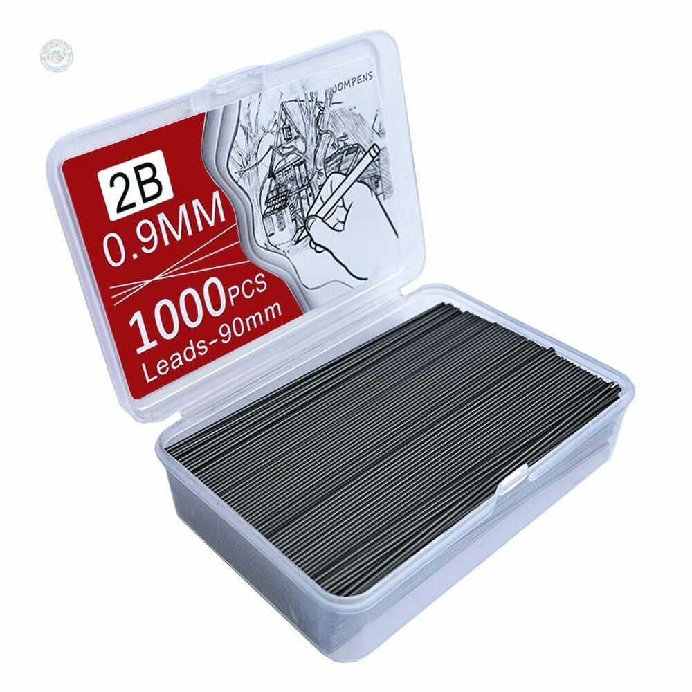 Автоматические грифели для карандашей 0.5/0.7/0.9/1.3/2.0 мм набор 250/500/1000 шт, черные, пластиковый корпус, 90 мм