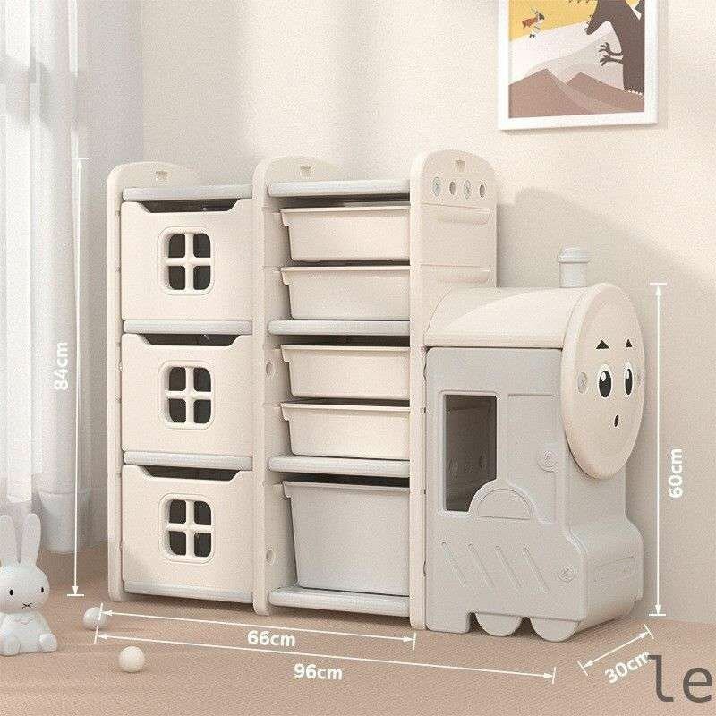 Детский шкафчик, Стеллаж для игрушек бежевый,