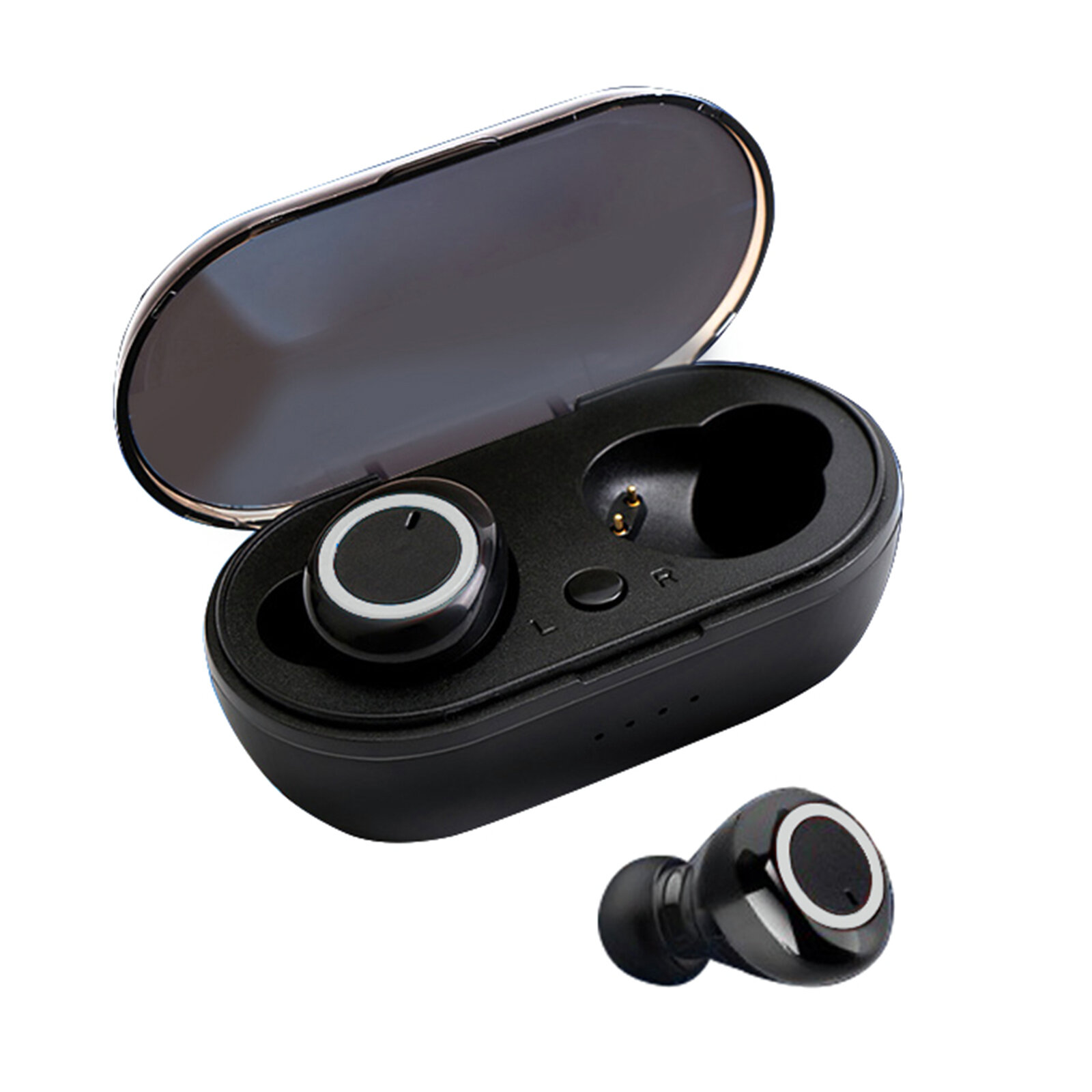 Навушники Y50 BT5.0 True Wireless Sport Headset Touch Control Mini In-ear Earphones с микрофоном и зарядным футляром, цвет: черный, черный с белым, черный с красным, черный с синим, белый, белый с черным, белый с синим, белый с красным, вес наушника: 4.7