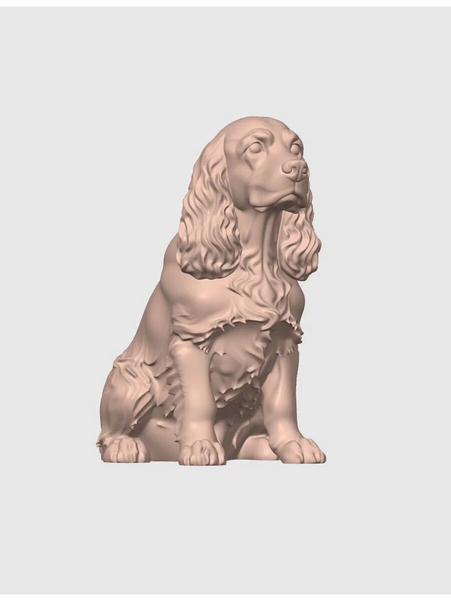 Ростовая статуэтка собаки-Кокер-спаниель (10см, бежевый)