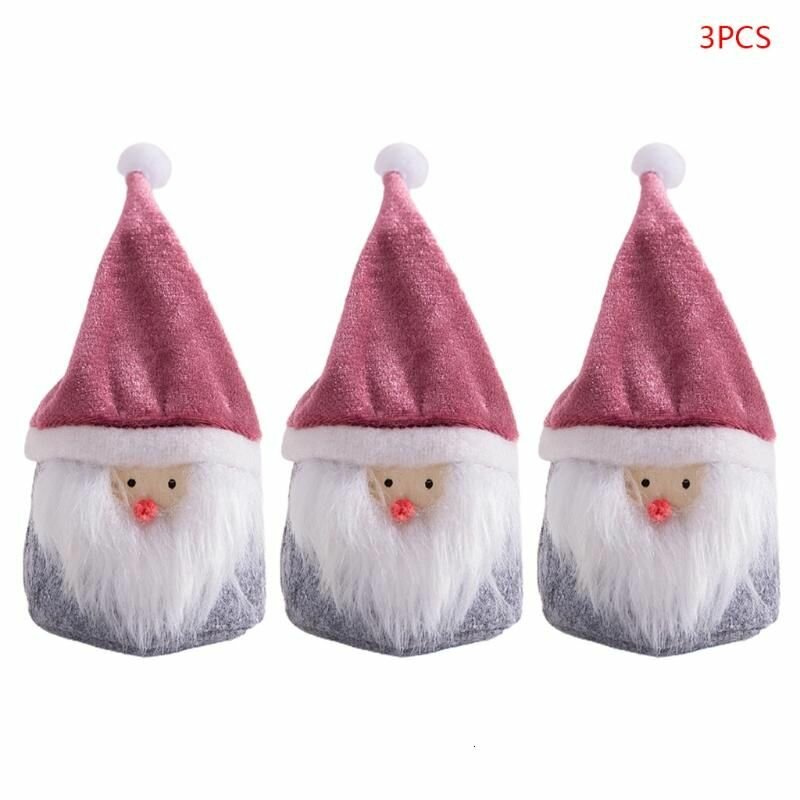 1 набор из 3 предметов, рождественская кукла с белой бородой, безликая кукла, украшение окна-цвет бобовой пасты