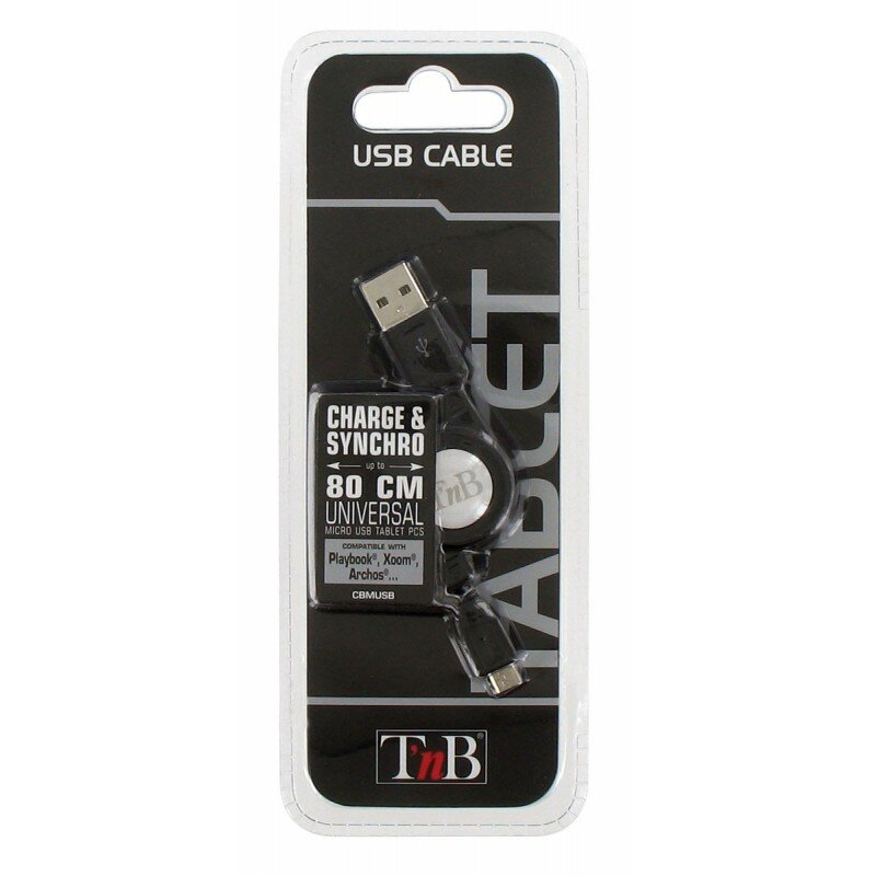 Кабель для зарядки T'nB CBMUSB (micro‑USB/USB 2.0), 1 метр, прочная нейлоновая оплётка