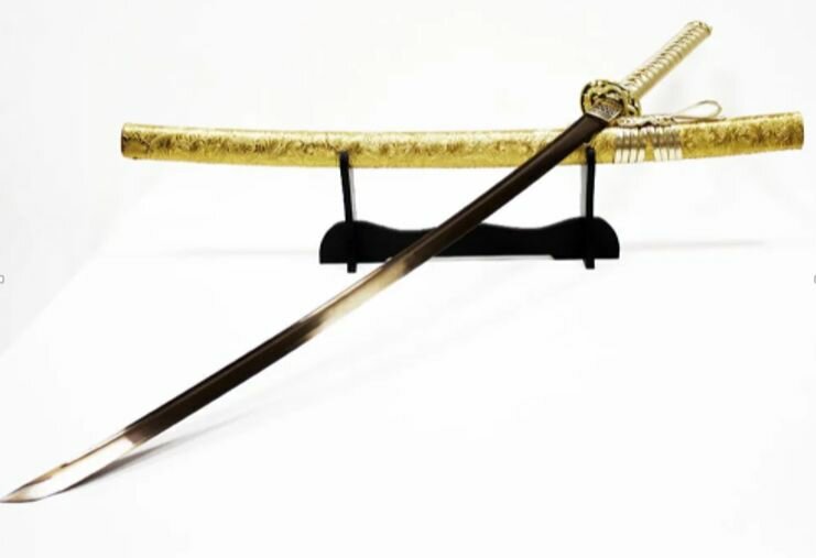 Сувенирная японская Катана PREMIUM золотого цвета