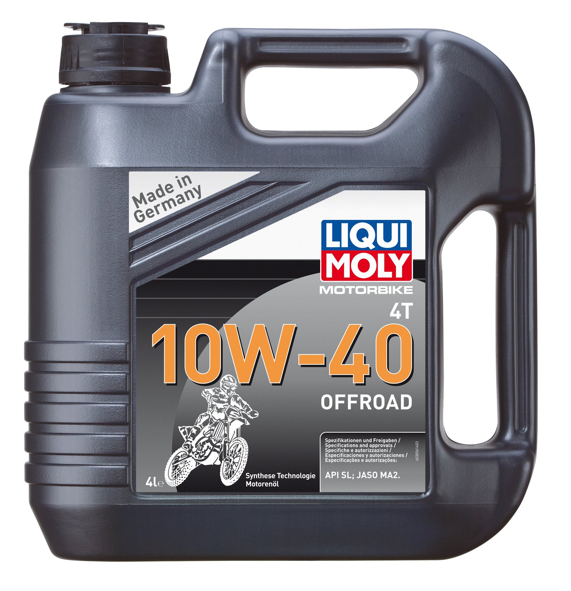 Масло для мотоциклов Liqui Moly Motorbike 4T (четырёхтактное) Offroad 10W-40, 4литра 4T Offroad 10W-40 4литра 3056