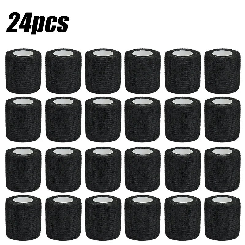 24шт Черные эластичные бинты 15x4.6см