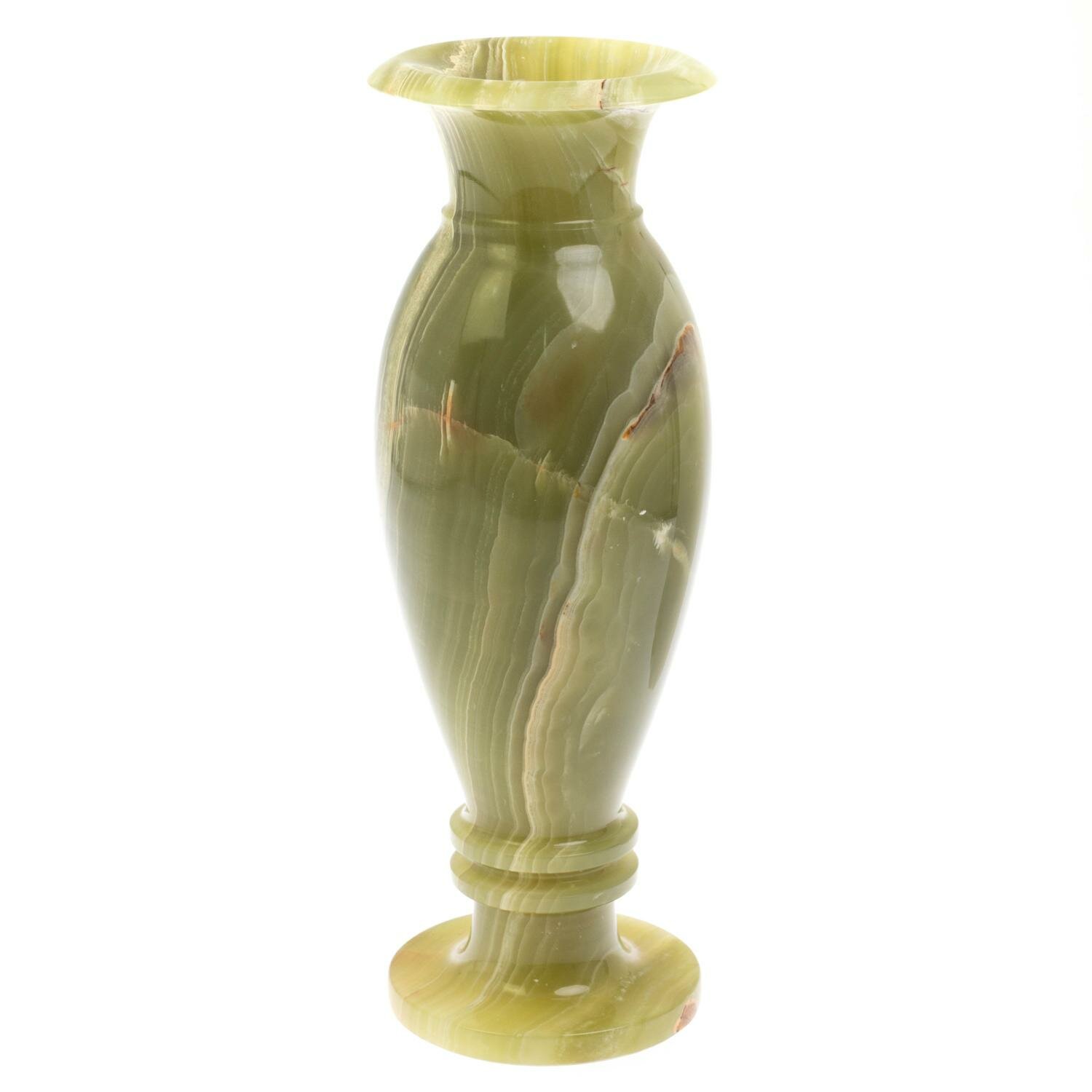 Декоративная ваза камень зеленый оникс 10х30 см (4х12) 130083