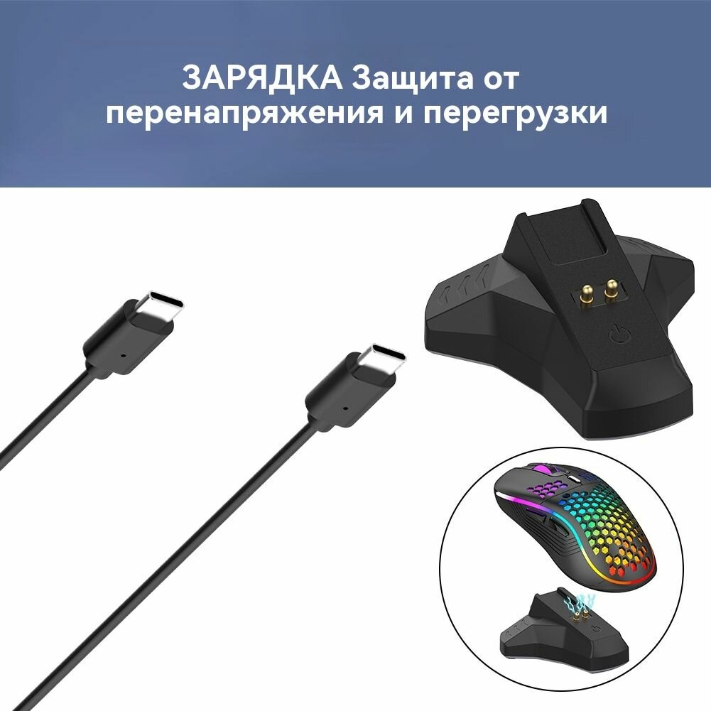 Еспроводное зарядное устройство для мыши Razer DeathAdder V2 Pro/Naga Pro/Viper