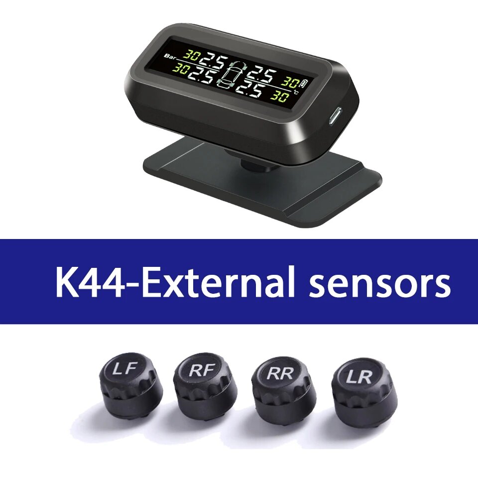 Система контроля давления в шинах K44, 4 датчика, TPMS, Цвет: K44-External sensor