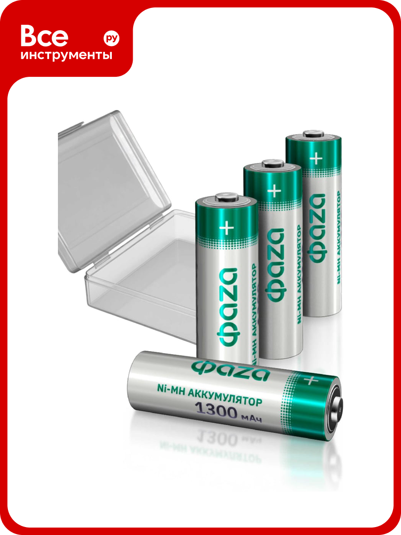 Аккумулятор ФАZА AA/HR6 Ni-MH перезаряжаемый никель‑металлогидридный элемент для портативных устройств с стабильностью