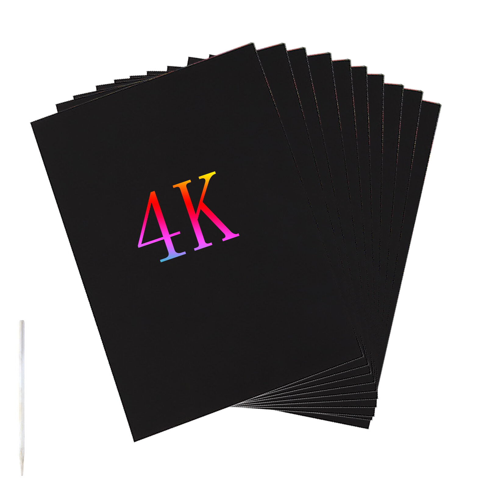 Набор для рисования на царапичном бумаге Magic Scratch Paper для детей, рукоделия, DIY, подарок на Рождество, день рождения, карточка для девочки, мальчика, материалы: бумага, размеры: A4 29.7*21см, 8K 25*36.3см, 16K 26*18.6см, 4K 36.5*51.2см, вес: A4