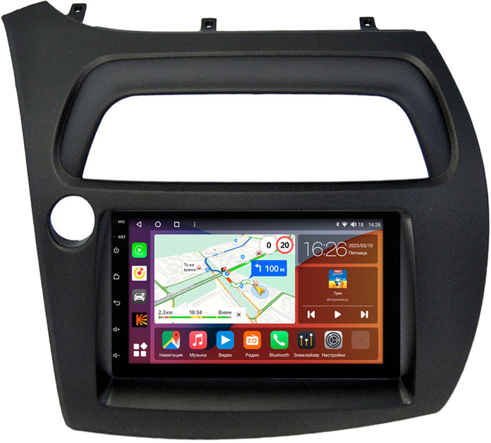 Штатная магнитола Honda Civic 8 5D 2005-2012 (левый руль, хэтчбэк) Canbox EVO 5821-RP-HNCV5D-100 Android 14 (4G-SIM, 6/128, DSP, QLed, AI, 360)