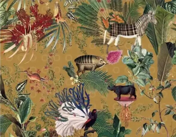 Обои на заказ с тропическими растениями Юго-Восточной Азии, обои с животными, обои для гостиной, спальни, отеля, дома, фрески