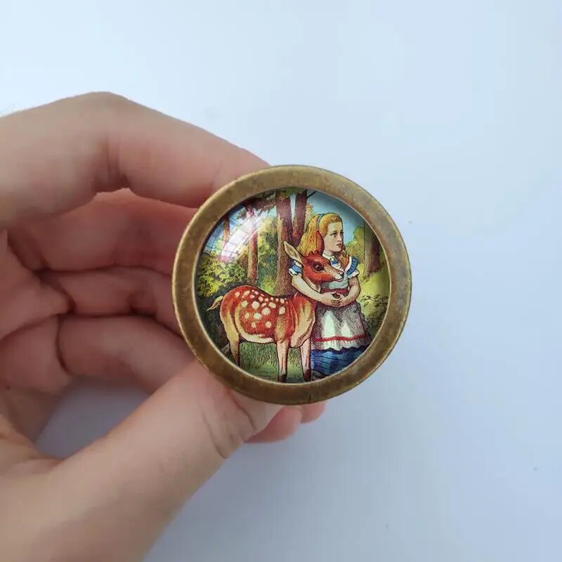 Ручки для шкафа "Алиса в Стране Чудес", стеклянные, 37 мм glass034-24