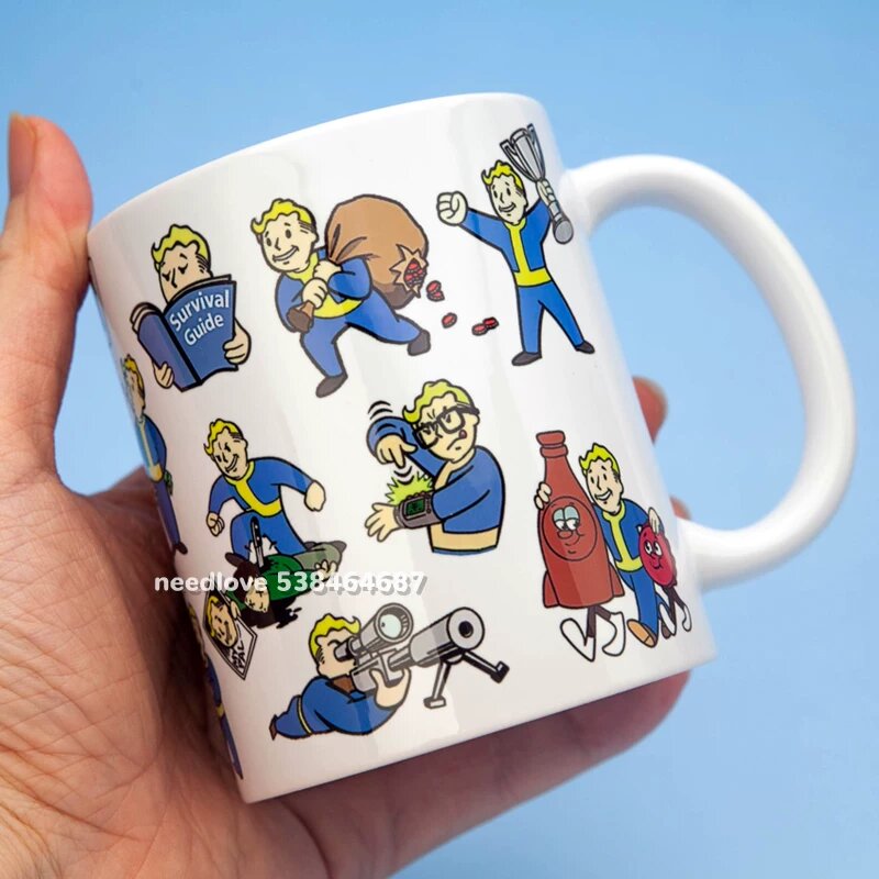 Fallout Topout4 Beep Boy Кружка Укрытие Кофейная чашка Офис Домашняя игровая периферия белый