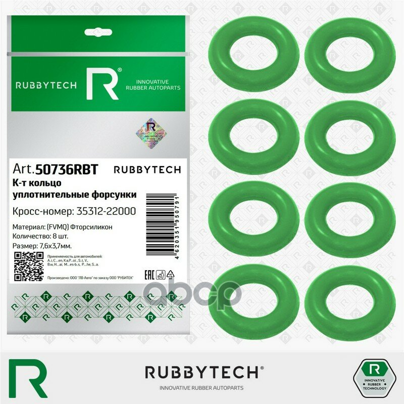 Кольца уплотнительные форсунки RUBBYTECH арт. 50736RBT