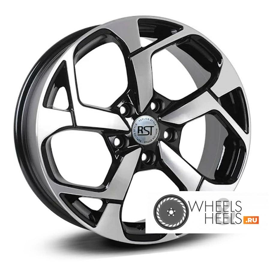 Диск автомобильный литой RST R067 17x7 5x114.3 et47 dia66.1 Черный с полированной лицевой поверхностью