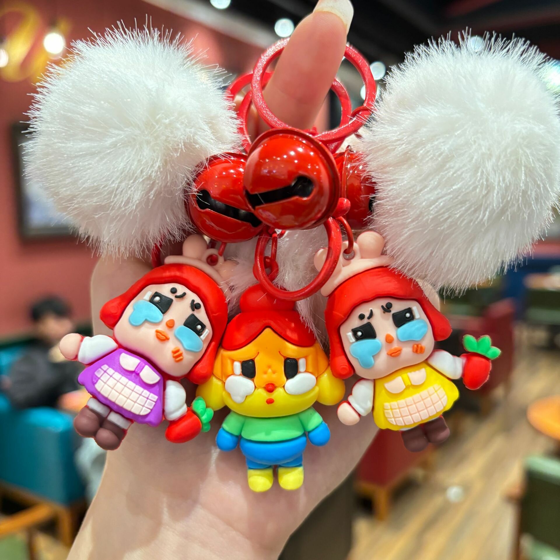 Кукла-мультяшный Пом-Пот из мультфильма "Поп Март", плачущий младенец, эпоксидная смола, кулон-брелок "Ичжуо" своими руками.