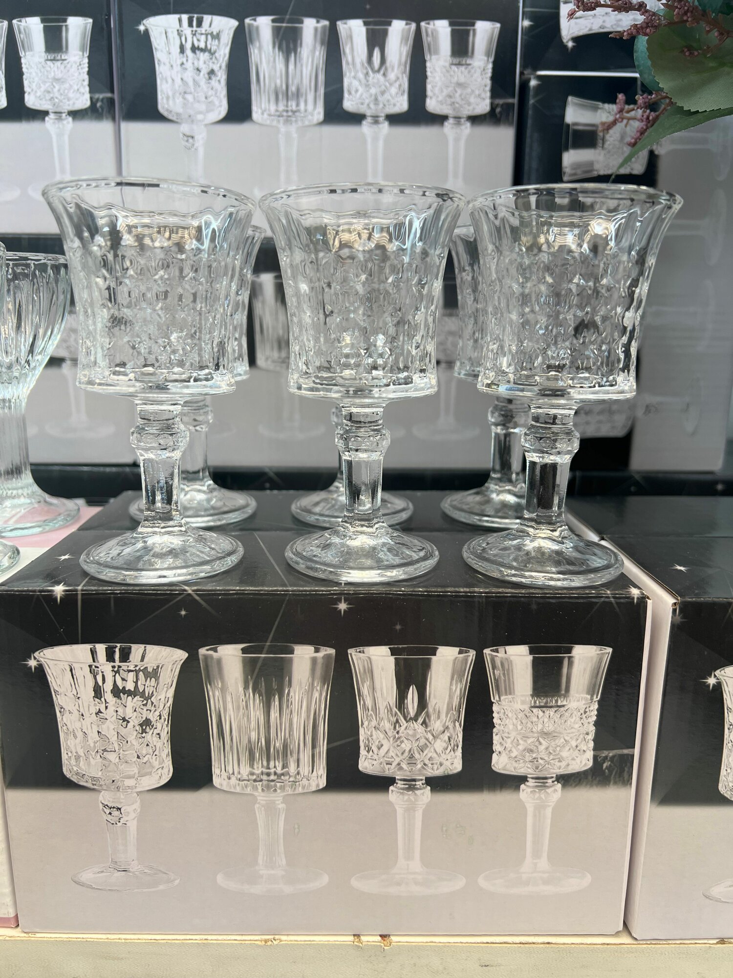 Рюмки на ножке для водки 45 мл, Набор рюмок 6 шт.