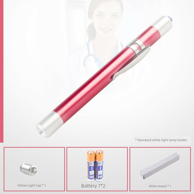 Jingyiyang желто-белый двойной источник света, офтальмологический экзамен, ручка для учеников, фонарик для полости рта,