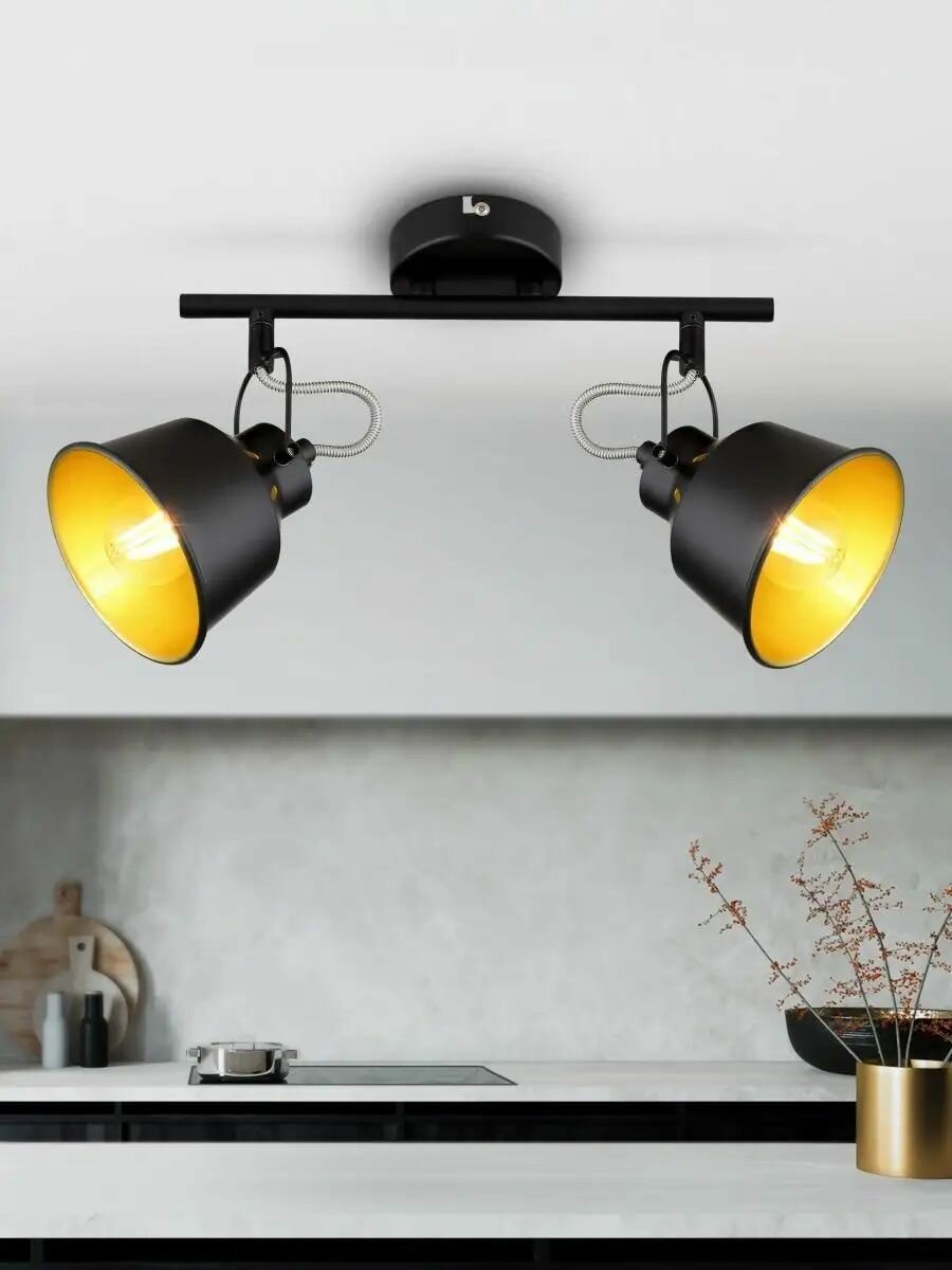 Светильник настенно-потолочный Rivoli Evelyn 7064-702 на кухню, в детскую комнату, в спальню, в коридор, в прихожую / Спот настенный поворотный модерн Е14 40 Вт