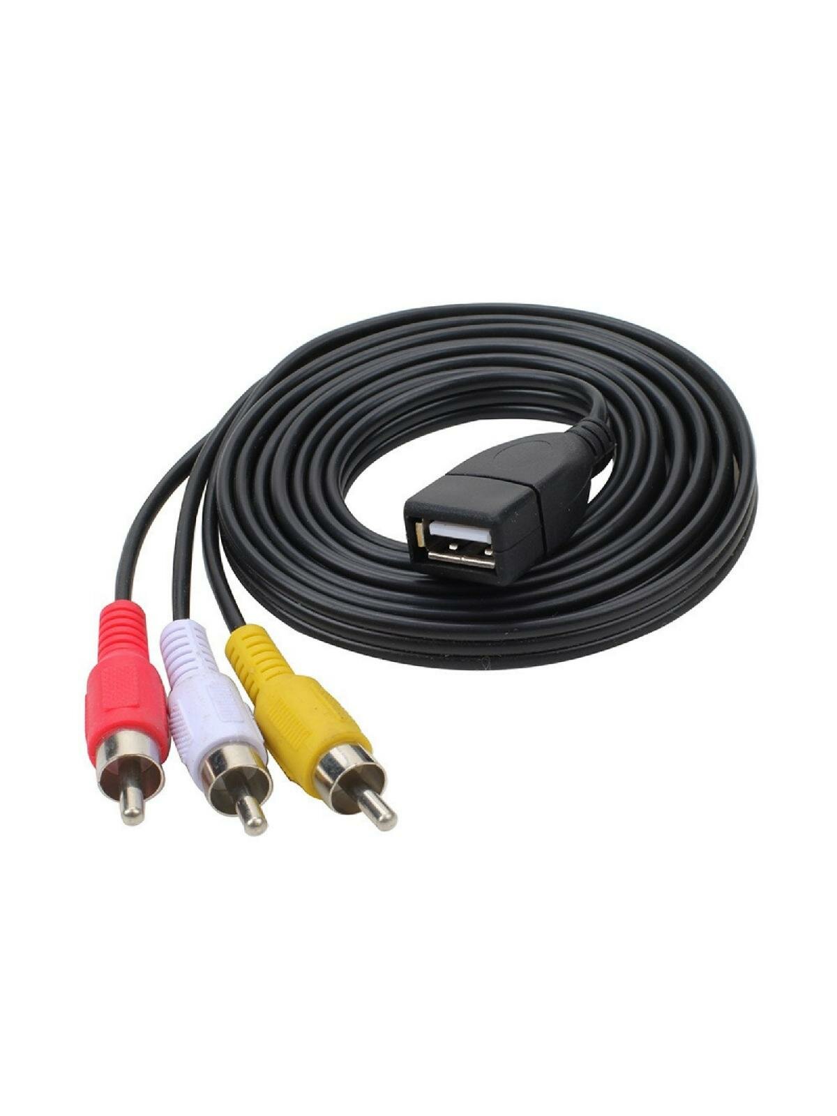 Кабель USB-3RCA, разъем USB-Male-3RCA, карта захвата звука и видео Композитная