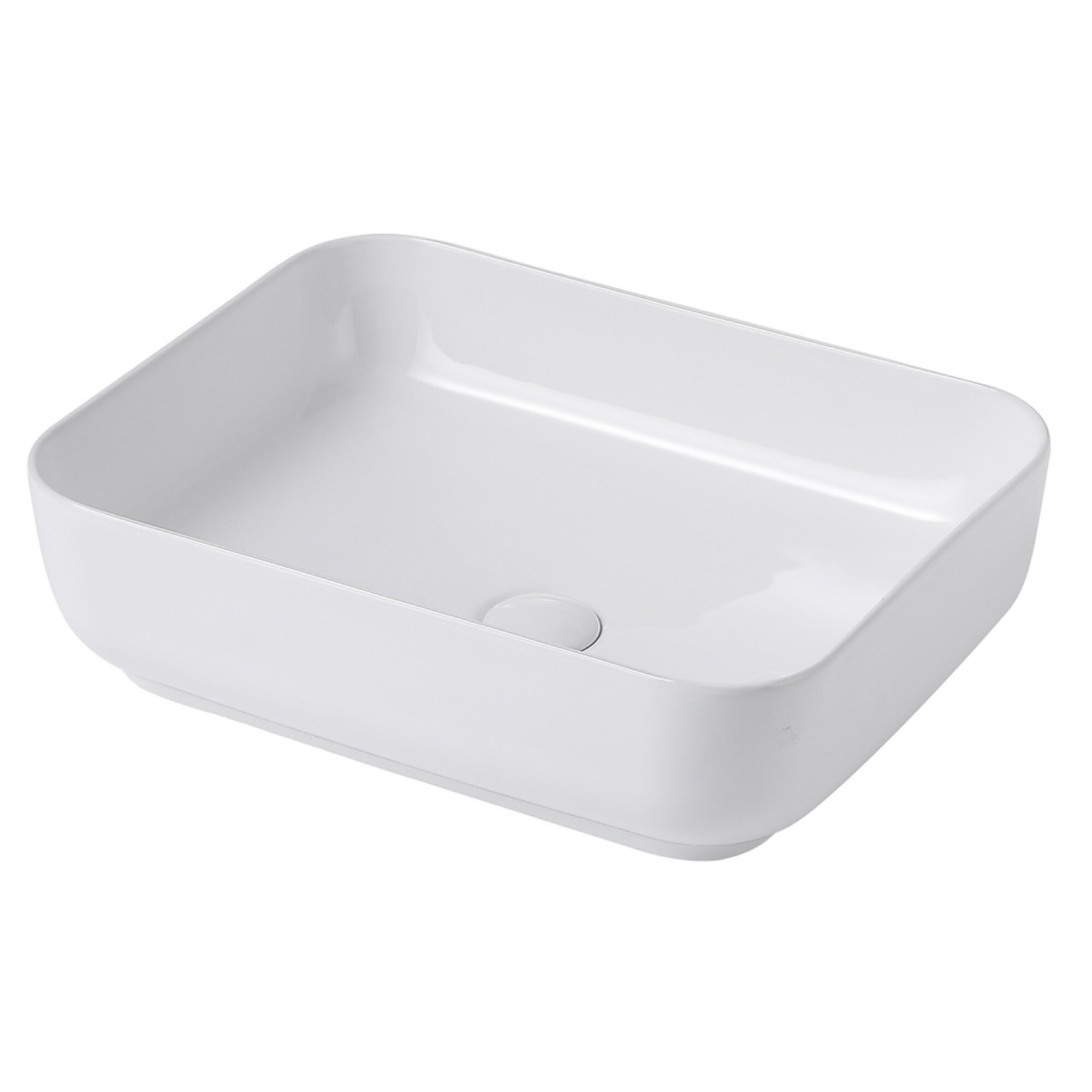 Раковина накладная ABBER Rechteck AC2202, прямоугольная, 50 см, фаянс, белая