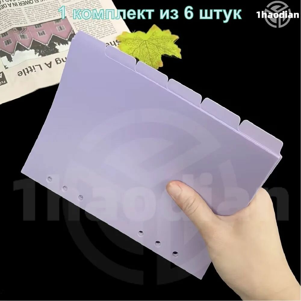 Разделитель для папки A5 (14.8 21 см), 6 шт.