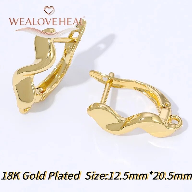 Швензы для сережек WEALOVEHEAL, 18K Gold Plated, 2 Pairs