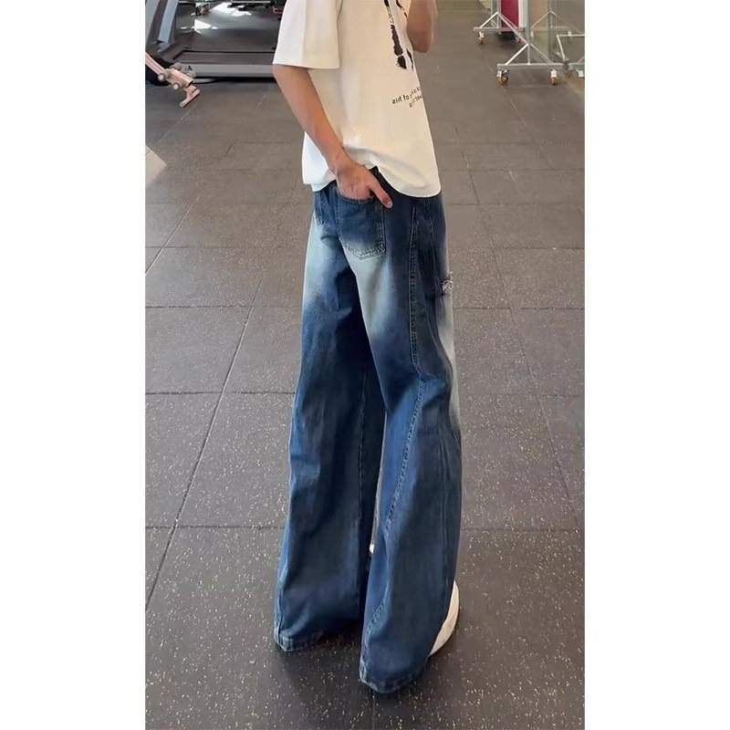 JYL Джинсы Мужские Рваные Американские Стильные Атмосферные Осенние Новые Дизайн Деним, Размер_2XL